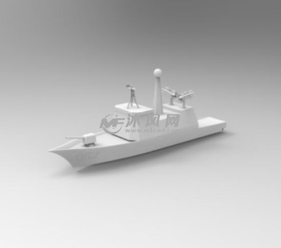 052 军舰STL文件下载 - 机械设备3d打印模型 - 沐风创客云平台